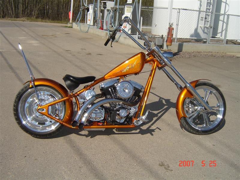 Aluminum Round Oil Tank with Iron Cross by MotoXcycle MXC on Custom Ch ...